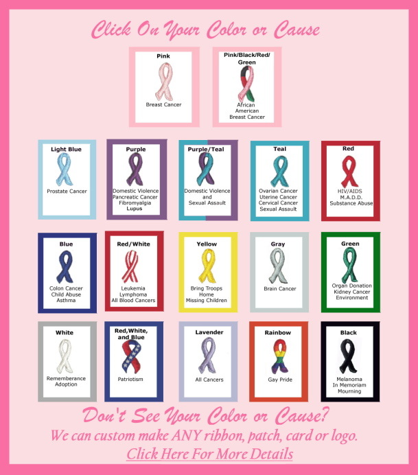 cause embroidered ribbons awareness ribbons cancer ribbons the ribbon lady